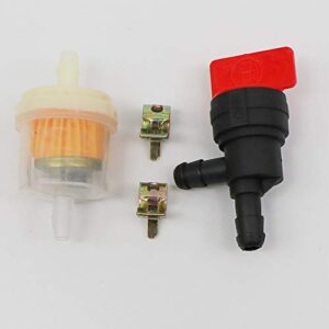 KIPA Fuel Gas 1/4" 90 Degree Shutoff Cutoff Valve Petcock for Tecumseh 35857 32961 Briggs 494769 697944 698181 494539 Mower Generator Pack-10 Durable