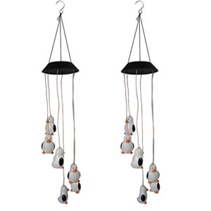 miss z 2 pcs led wind chime lamp outdoor waterproof villa garden decoration chandelier day light solar lamp