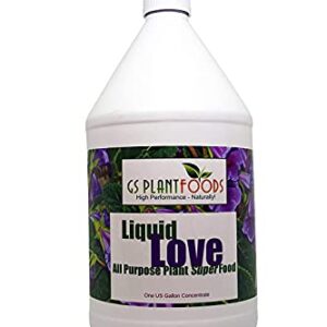 Liquid Love Plant Food by GS Plant Foods- All Purpose Plant Fertilizer (1 Gallon) - Liquid Fertilizer for Herb Gardens, House Plants, Vegetables, Fruit Trees, Lawns & Shrubs