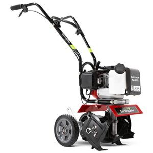 earthquake 41999 mc43 cultivator, 43cc 2-cycle viper engine, 6-10” adjustable width, 8” max depth, overhand handlebars, lightweight, u.s. based customer service, red/black