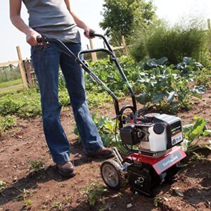 EARTHQUAKE 41999 MC43 Cultivator, 43cc 2-Cycle Viper Engine, 6-10” Adjustable Width, 8” Max Depth, Overhand Handlebars, Lightweight, U.S. Based Customer Service, Red/Black