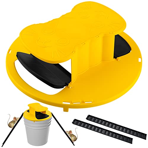 Mouse Trap Bucket - Bucket Lid Mouse/Rat Trap,Auto Reset Multi Catch Humane Rat Trap for Indoor Outdoor, Compatible 5 Gallon Bucket