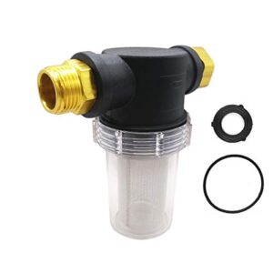 lovho sediment filter attachment garden hose pressure washer outdoor gardening inlet water (40 mesh screen)