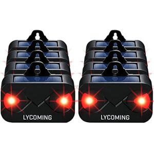 lycoming skunk repellent predator light for nighttime animals solar predator control light coyote deterrent deer repellent devices with strobe lights raccoon fox repellent for yard, 8 pack