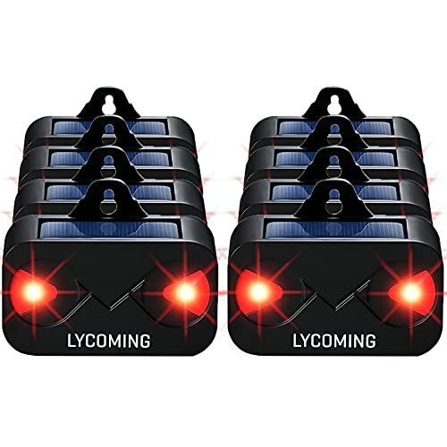 Lycoming Skunk Repellent Predator Light for Nighttime Animals Solar Predator Control Light Coyote Deterrent Deer Repellent Devices with Strobe Lights Raccoon Fox Repellent for Yard, 8 Pack