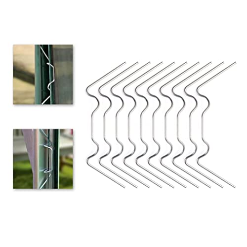 Greenhouse W Wire Clips Stainless Steel Greenhouse Glass Pane Nails Glass Fixing Clips,Greenhouse Fixing Clip Accessories Silver 75pcs.