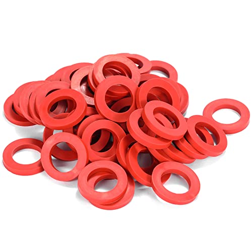 40 Pieces Garden Hose Washer Rubber, Heavy Duty Red Rubber Washer Fit All Standard 3/4 Inch Garden Hose Fittings