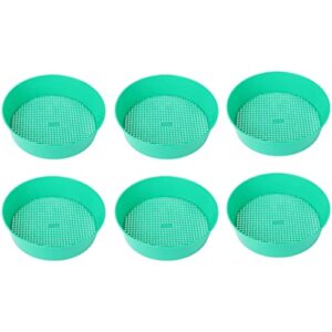 happyyami hand tools bonsai tools 6pcs soil sieve set garden riddle sieve mesh garden mini metal stackable sifting pan soil sand sieve gardening tools for garden 20. 5x20. 5cm hand tools mesh strainer