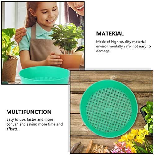 Happyyami Hand Tools Bonsai Tools 6pcs Soil Sieve Set Garden Riddle Sieve Mesh Garden Mini Metal Stackable Sifting Pan Soil Sand Sieve Gardening Tools for Garden 20. 5X20. 5CM Hand Tools Mesh Strainer