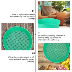 Happyyami Hand Tools Bonsai Tools 6pcs Soil Sieve Set Garden Riddle Sieve Mesh Garden Mini Metal Stackable Sifting Pan Soil Sand Sieve Gardening Tools for Garden 20. 5X20. 5CM Hand Tools Mesh Strainer