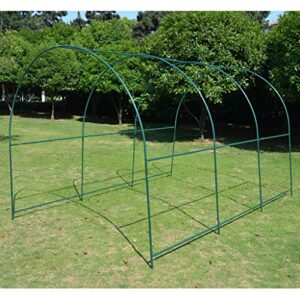 Strong Camel Portable Greenhouse Large Walk in Green Garden Hot House Outdoor Plant Tunnel Tent (12' X 7' X 7' (2))