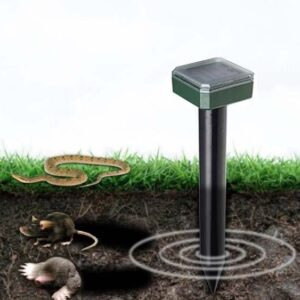 Solar Powered Mole and Snakes Repellent for Garden & Outdoor with Rechargeable Battery, Waterproof & Environment Friendly MANHATTANSUN