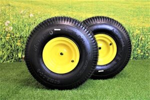 (set of 2) 20×8.00-8 tires & wheels 4 ply for lawn & garden mower turf tires w/ keyed hub wheel