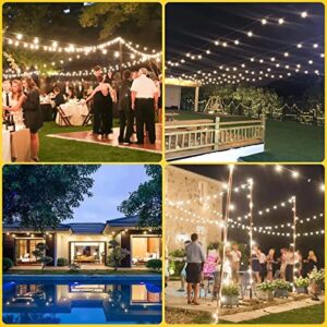 Outdoor String Lights 150ft Outdoor Lights with Waterproof Shatterproof Bulbs 75FTx2pack 56 LEDS Connectable Patio Lights for Indoor Outdoor Backyard Garden Porch Party Led Outdoor String Lights