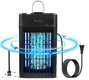 ansevo electric bug zapper – 4200v electric mosquito zapper for home backyard patio garden indoor outdoor