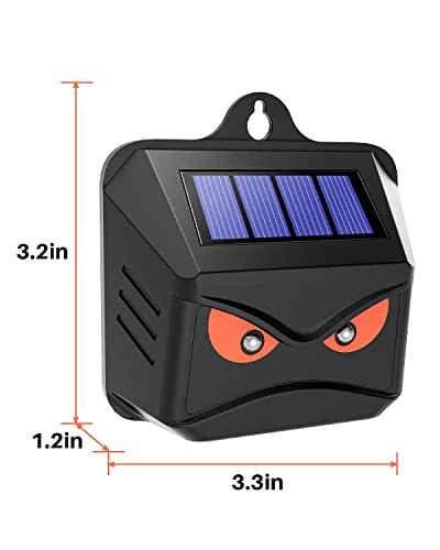 8 Pack Solar Animal Repeller Nocturnal Animal Predator Deterrent Devices with Red Light Waterproof Deer Coyote Fox Skunk Rabbit Repellent for Garden Yard Farm Chicken Coop