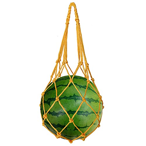 Melon Hammocks Cradles 5 Pack Net Bag to Prevent Falling Perfect for Growing Cantaloupe Pumpkin Watermelon in Vertical Garden (Yellow)