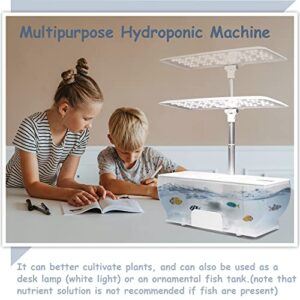 Hydroponics Growing System, 9 Pods Indoor Garden with Cyclically Timed 100 LED Grow Light and Water Pump, Garden Planter Kit for Herbs, Vegetables, Plants Flowers and Fruit (Transparent)