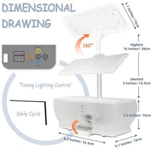 Hydroponics Growing System, 9 Pods Indoor Garden with Cyclically Timed 100 LED Grow Light and Water Pump, Garden Planter Kit for Herbs, Vegetables, Plants Flowers and Fruit (Transparent)