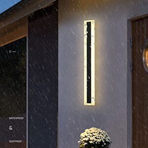 Long Wall Lamp Modern LED Waterproof IP65 Outdoor Wall Mount Lighting Fixture Garden Porch Sconce Lantern Sconces Luminaire/Bedroom Bedside Licht (Cold White, 40inch)