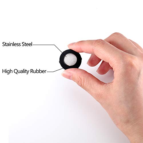 30 Pieces Stainless Steel Hose Coupling Filter Washers, Hose Screen Washers, Washer Hose Filters with Strainer, Set Inside Fittings for 3/4 Inch Garden Hose Connector and 5/8 Inch Washing Machine