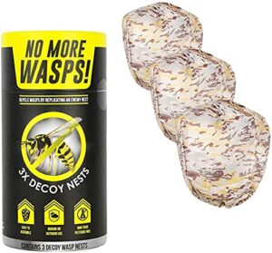 luigi’s wasp away – wasp nest decoy – environmentally friendly – for indoor or outdoor use in patio, pool or garden (3 pack)