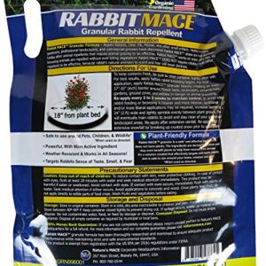 Nature’s MACE Rabbit Repellent 3lb Granular / Treats 1,350 Sq. Ft. / Rabbit Repellent and Deterrent / Keep Rabbits Out of Your Lawn and Garden / Safe to use Around Children & Plants