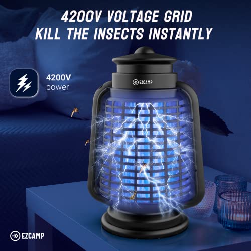 Bug Zapper Electric - Fly Zapper Mosquito Zapper Electronic Insect Killer - Waterproof Fly Trap Insect Killer for Indoor and Outdoor Home Backyard Camp Site Garden