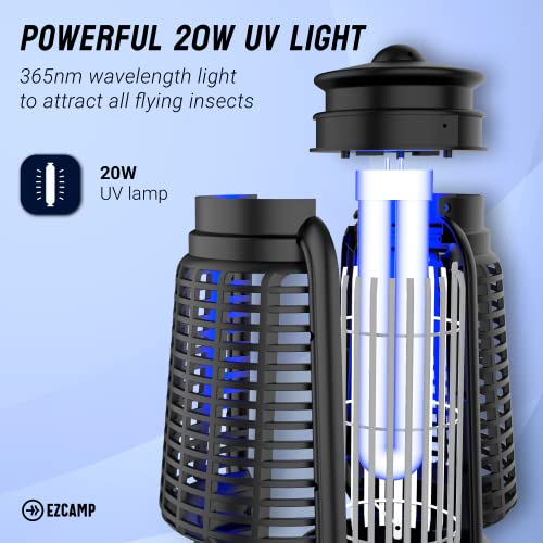 Bug Zapper Electric - Fly Zapper Mosquito Zapper Electronic Insect Killer - Waterproof Fly Trap Insect Killer for Indoor and Outdoor Home Backyard Camp Site Garden