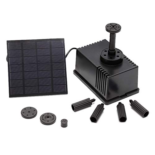 XUNMAIFBT Solar Powered Pond Pump 1.5W Solar Water Pump, Birdbaths&Ponds,Solar Powered Water Fountains Submersible Pump Kit Garden Decorations