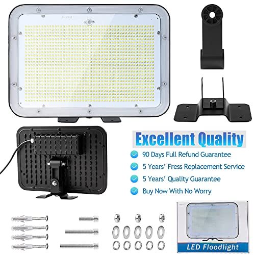 SERWING Led Flood Light 200W Outdoor Lights, 23,000LM Super Bright with 5000K Daylight, IP66 Waterproof LED Flood Lights Outdoor for Garden, Yard, Playground, Basketball Court(1 Pack)