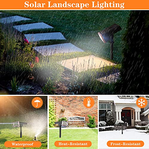 YORMICK Solar Lights Outdoor, 36 LEDs Solar Landscape Spotlights, Waterproof 2 in 1 Wall Lights with USB Charge, Adjustable Solar Panel for Yard Garden Driveway Porch Walkway Pool Patio