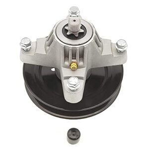 q&p Outdoor Power 918-0574C 42" Deck Spindle Assembly Bracket Replaces MTD 918-0574C 918-0565C Newer 600 Series Mounting Holes are Threaded & with 4 mounting Bolt