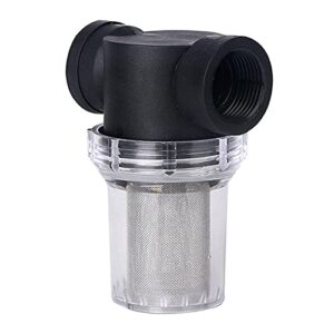 denpetec 1pcs garden pond 1 inch inline mesh strainer water pump filter irrigation high flow pipeline filter garden interface strainer(size:40 mesh)