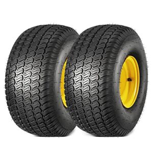 maxauto 20×8.00-8 lawn mower tires 20x8x8 lawn tractor tire 20×8-8 turf tire with rim, 3.5″ offset hub, 3/4″ bore with 3/16″ keyway, 4 ply, 965lbs capacity, set of 2