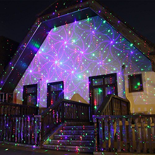 Motion Pattern Firefly 3 Models in 1 Continuous 18 Patterns LEDMALL RGB Outdoor Laser Garden and Christmas Lights with RF Remote Control and Security kit