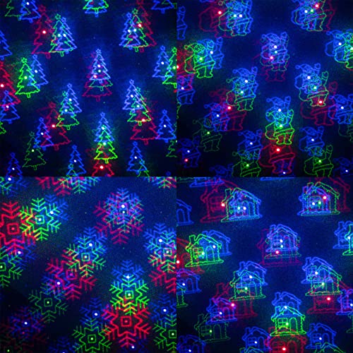 Motion Pattern Firefly 3 Models in 1 Continuous 18 Patterns LEDMALL RGB Outdoor Laser Garden and Christmas Lights with RF Remote Control and Security kit