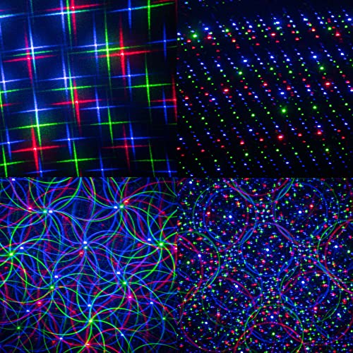 Motion Pattern Firefly 3 Models in 1 Continuous 18 Patterns LEDMALL RGB Outdoor Laser Garden and Christmas Lights with RF Remote Control and Security kit