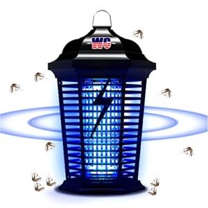 bug zapper electronic mosquito trap zapper, energy-saving insect/fly bug light trap zapper killer for home backyard garden patio, outdoor and indoor bug zapper (black)