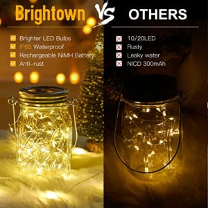 Solar Mason Jar Lights Lids, 30 LED Solar Fairy Lights for Mason Jars, Outdoor Hanging Mason Jar Lights for Garden Patio Porch Lawn Decor, Warm White (Solar Jar Lid Lights - 8 PCS)