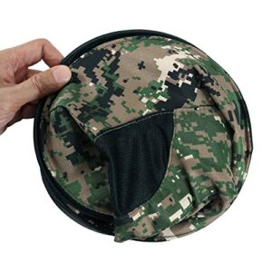 CozyCabin Head Net Hat with Hidden Mesh, Outdoor Fishing Hat Sun Hat for Outdoor Lover Men or Women (Green Digital Camouflage)