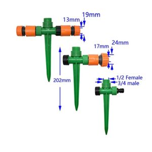 VIEUE Garden Drip Irrigation System Accessories Female 1/2 3/4 Male Nozzle Holder Plastic Nails Can Be Connected with Plastic Dripper Lawn Nozzle Adapter 10 Pieces (Color : 1I2 Hose)