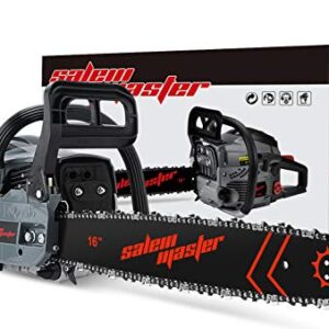 SALEM MASTER Chainsaw Gas 5820F 58CC 2-Cycle Gas Powered Chainsaw, 16 Inch Chainsaw, Handheld Cordless Petrol Gasoline Chain Saw for Farm, Garden and Ranch (5820H-16inch)