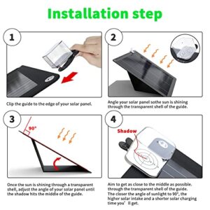 Solar Angle Guide, Solar Panel Accessories for Higher Solar Energy Intake and Shorter Solar Charging Time