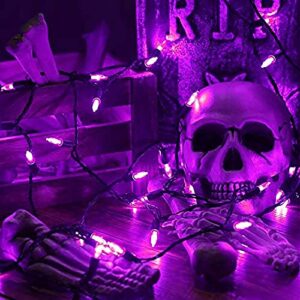 FUNPENY Halloween Christmas 50 LED Mini String Lights, 16FT Battery Operated 8 Modes Waterproof Fairy Lights, Halloween Decorations for Indoor Outdoor Garden