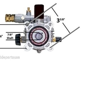 Deluxe Pumps-n-more Excell Replacement Pressure Washer Water PUMP for Honda Excell XR2500 XR2600 XC2600 EXHA2425 XR2625 Pump Kit With Garden Hose Quick Connector and Pressure Quick Coupler