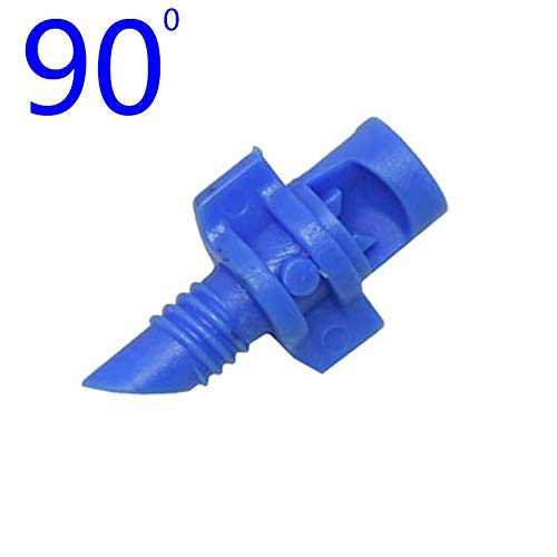 YFQHDD 90/180/360 Degrees Garden Irrigation Simple Refraction Nozzle Watering Flower Mist Nozzle Threaded Connection Sprayer 50 Pcs (Color : Blue)