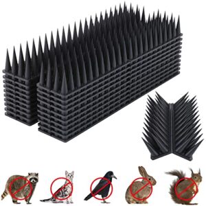 joromit bird spikes, 20 packs 23 ft bird deterrent spikes strips bird spikes for small birds deterrent spikes for fences and roof to keep birds away