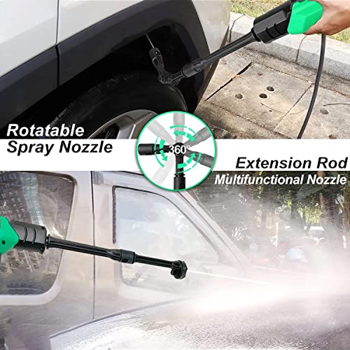 Tegatok Upgraded Pressure Washer, Portable Cordless Power Washer with 4.0Ah Battery and 6-in-1 Nozzle, Battery Pressure Washer for Car Garden Floor Fence Cleaning and Watering