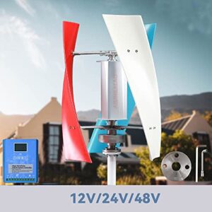 AISINILALAO Vertical 3000W Low Noise Wind Turbine Generator,12V 24V 48V 220V with Charger Controller for Outdoor Garden Energy Generation(3 Blades),220v